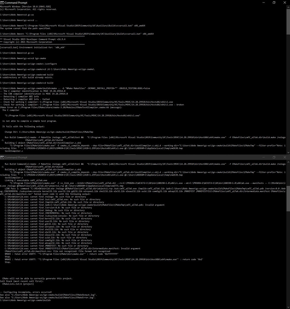 The C Compiler Is Not Able To Compile A Simple Test Program Usage Cmake Discourse